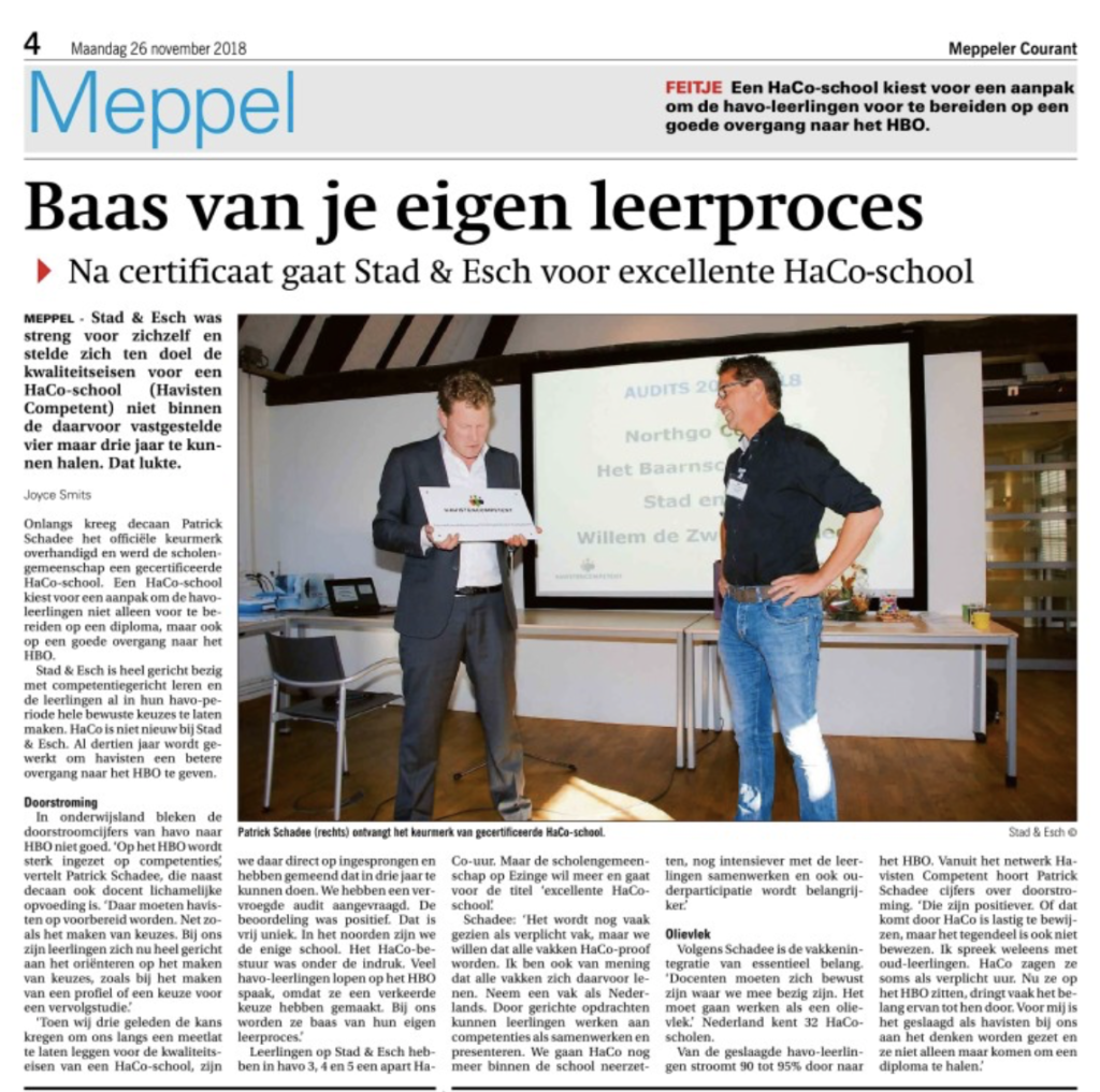 Baas van je eigen leerproces - Havisten Competent